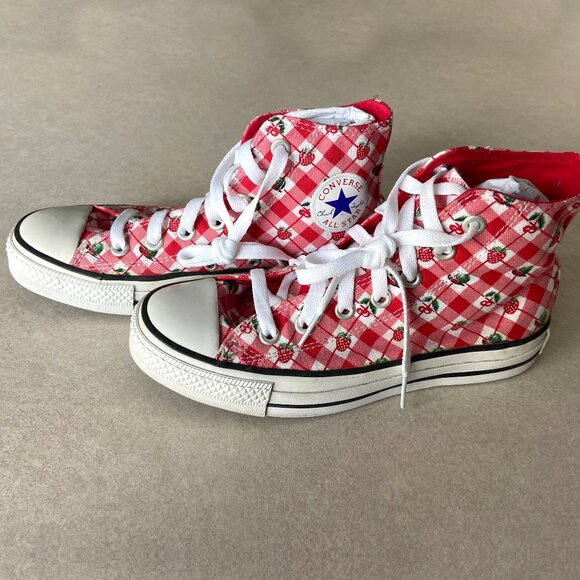 Converse | Shoes | Rare Converse All Star Strawberry Cherry High Top ...